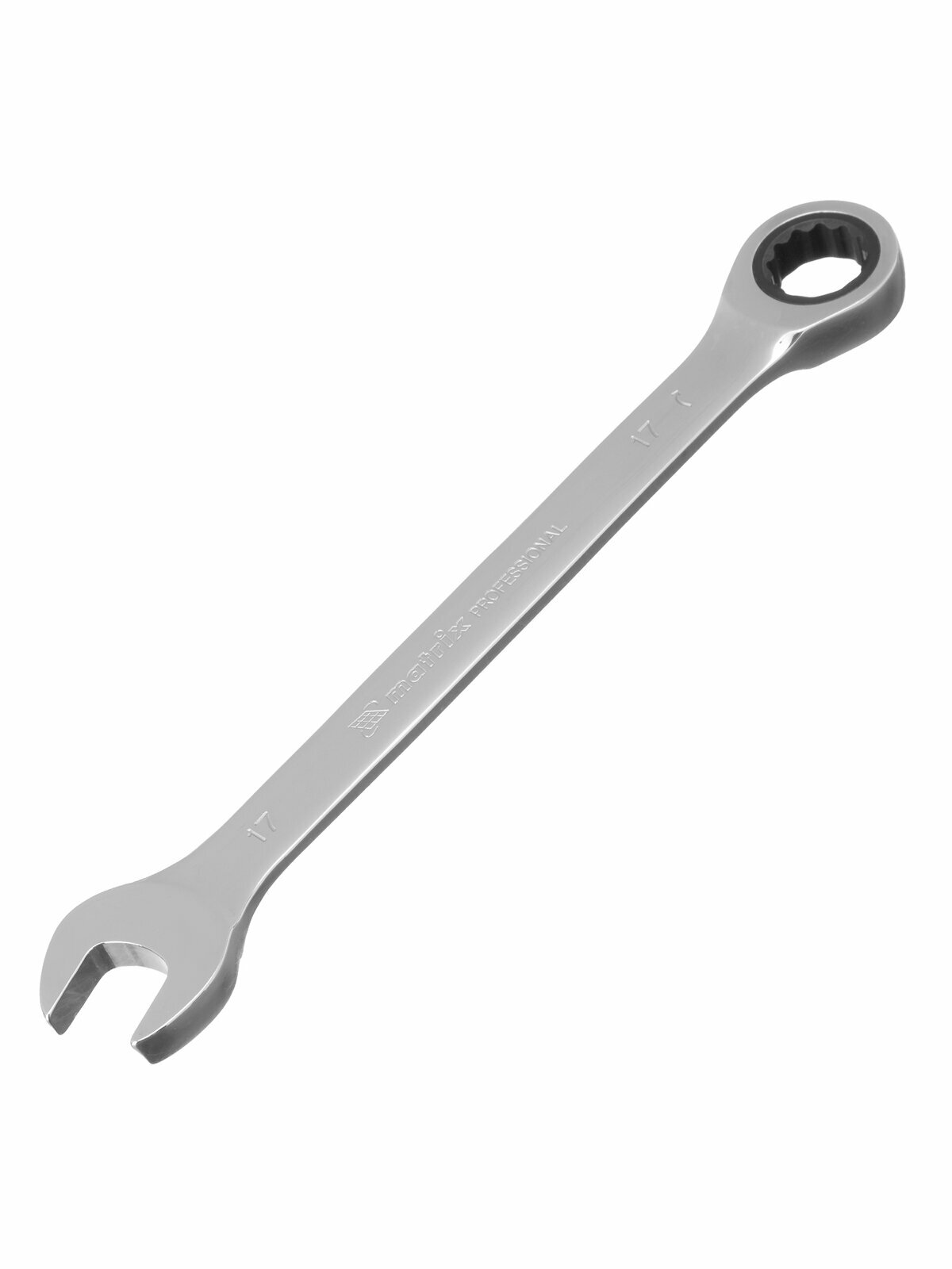 Ключ комбинированный трещоточный Matrix 17мм, CrV, зеркальный хром 14810