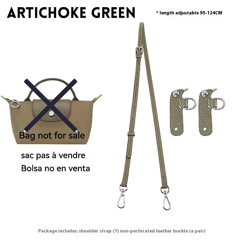 Сменный кожаный ремень для сумки через плечо, подходит для Longchamp Mocha Artichoke Green Set