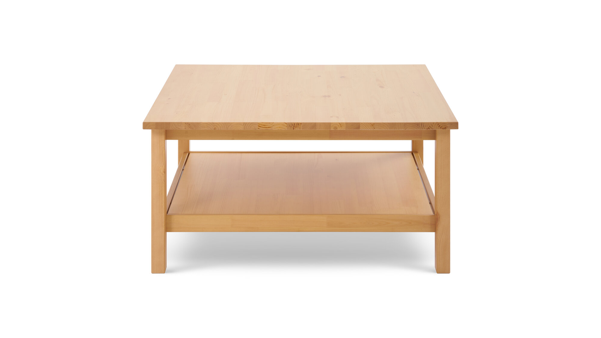 Журнальный стол кымор 90х90 см деревянный, светло-коричневый, массив сосны