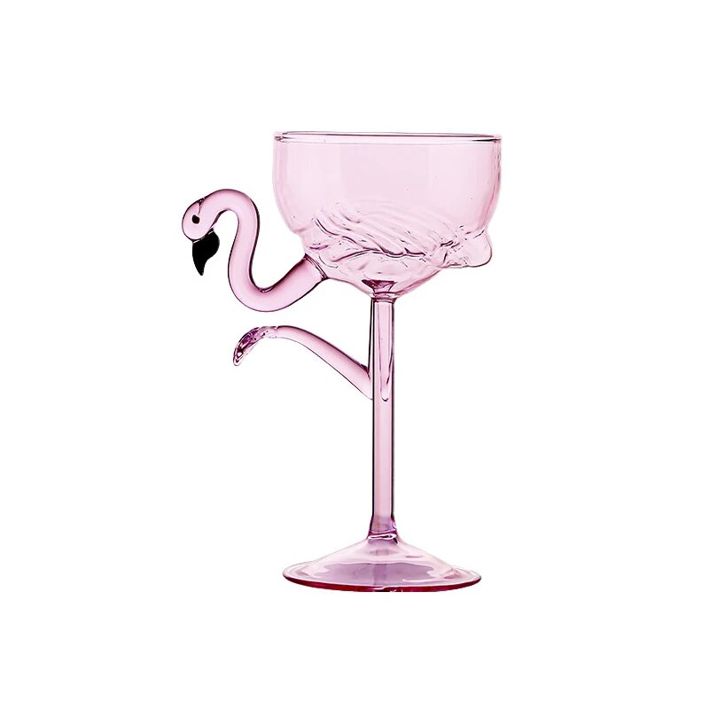 Розовые бокалы с фламинго