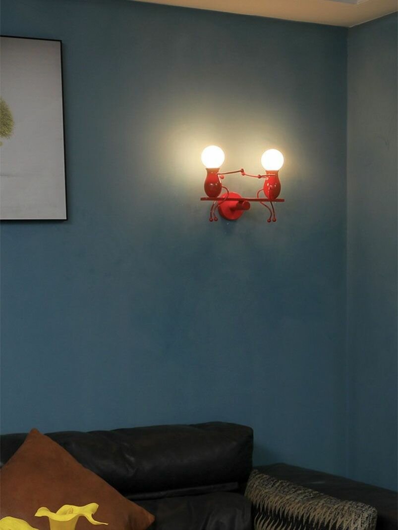 Креативный дизайнерский настенный светильник для декора детской спальни и гостиной, мультяшное бра