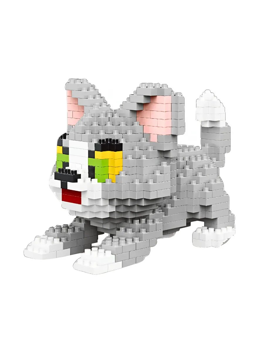 Конструктор 3D "Серый кот", для развития сенсорики, усидчивости и моторики, от 8 лет