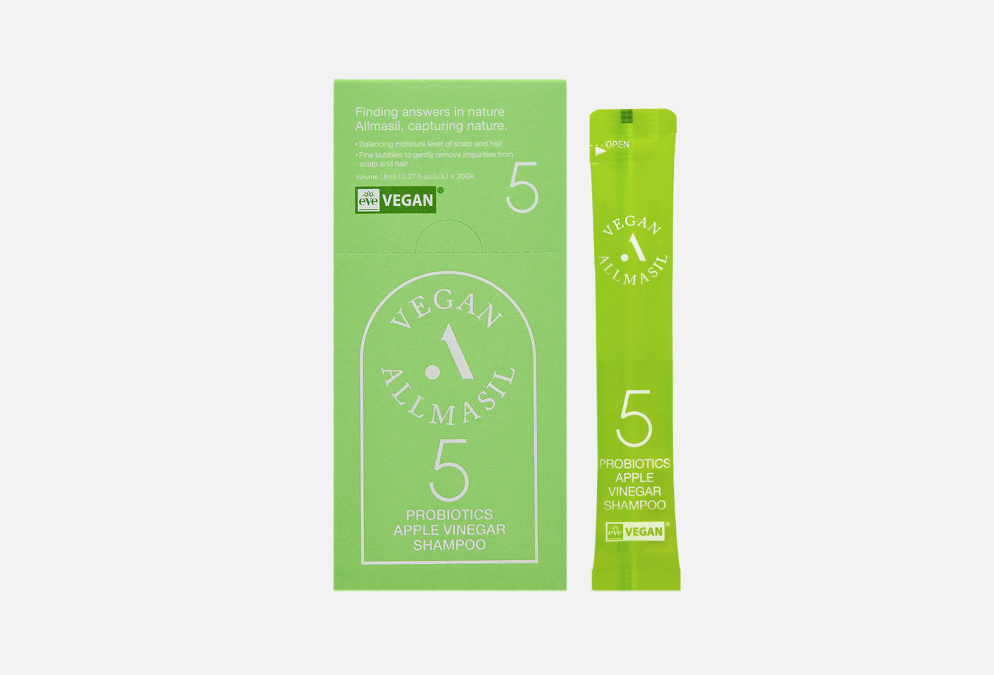 Балансирующий шампунь для волос ALLMASIL 5 Probiotics Apple Vinegar Shampoo