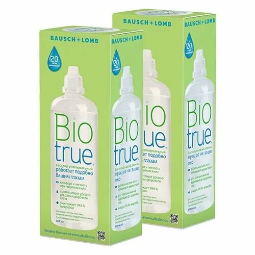 Раствор для линз Biotrue 300 ml 2 шт (срок годности апрель 2027)