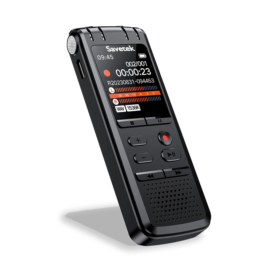 Savetek USB-ручка диктофон 32/64 ГБ черный, 64 ГБ