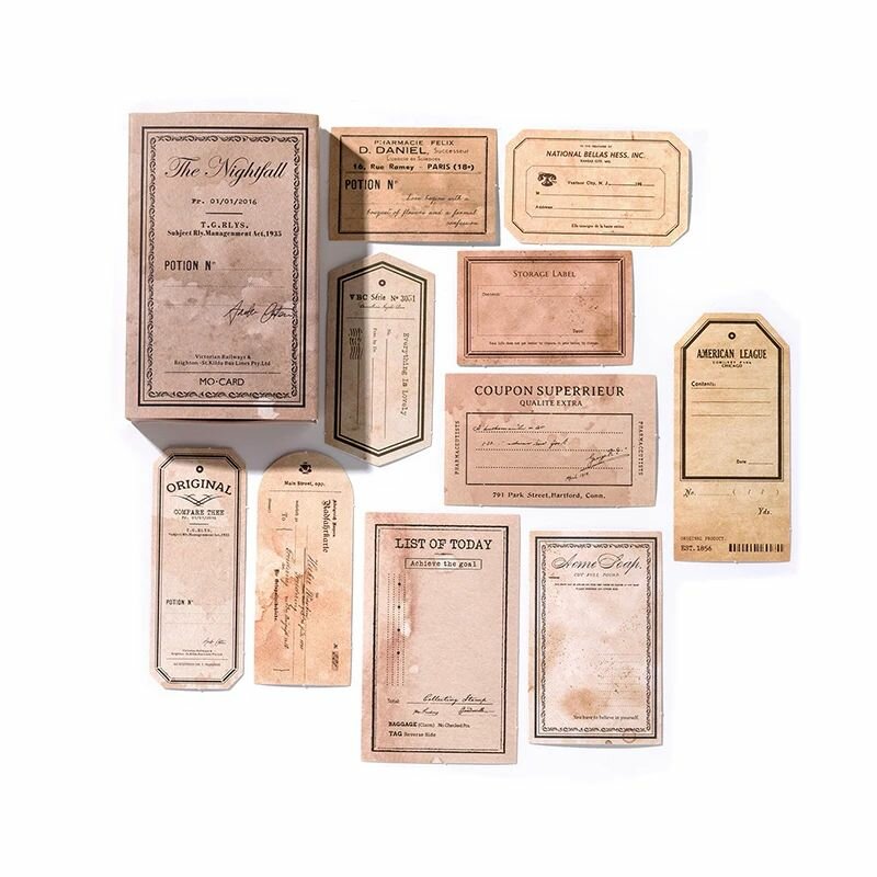 30 шт./уп. Винтажные этикетки-наклейки в ретро-стиле для блокнотов, скрапбукинга, коллажей, джанк-журналов, офисных и школьных принадлежностей