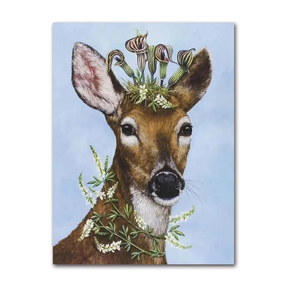 Холст с изображением кролика, птицы, утки и овцы, настенные художественные картины, постер с животными, рисунок для гостиной, украшение для дома