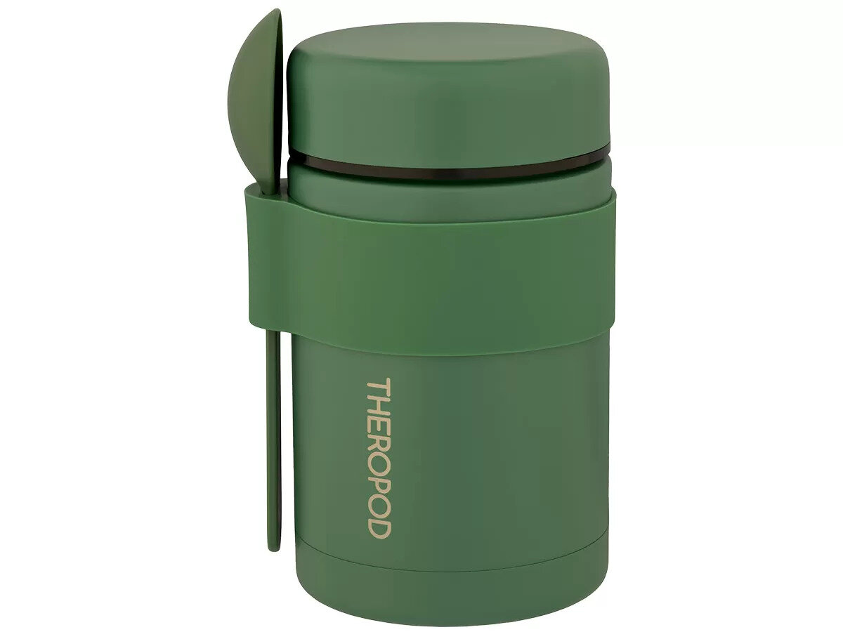 Термос Для Еды Theropod Tp-20-520-G 0.52L, Нержавеющая Сталь, Ложка, зелёный