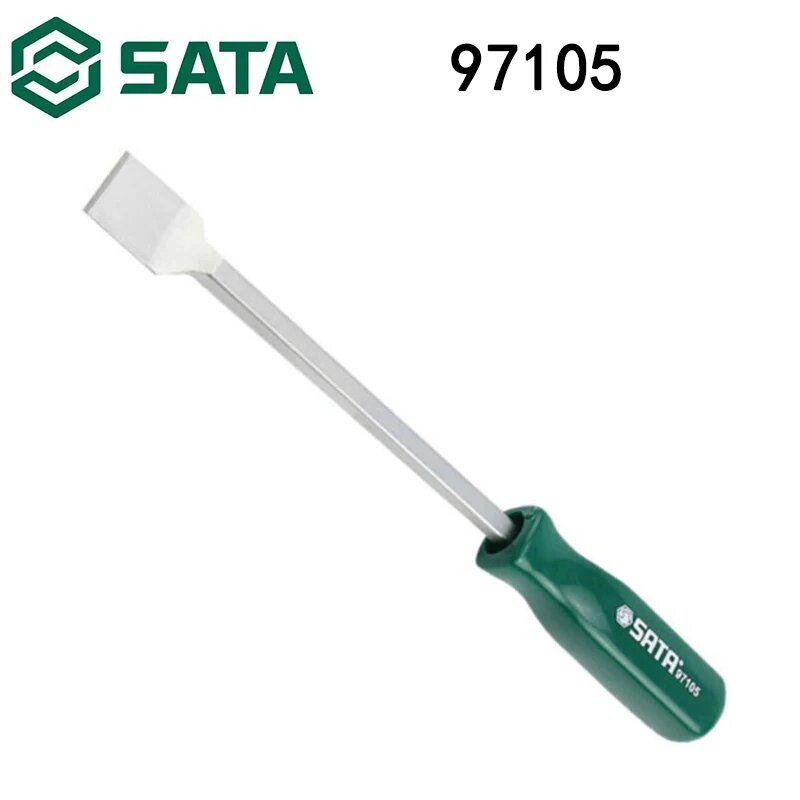 Утолщенный скребок Sata 97105 из нержавеющей стали, пластиковая ручка для рисования, удлиненный скребок