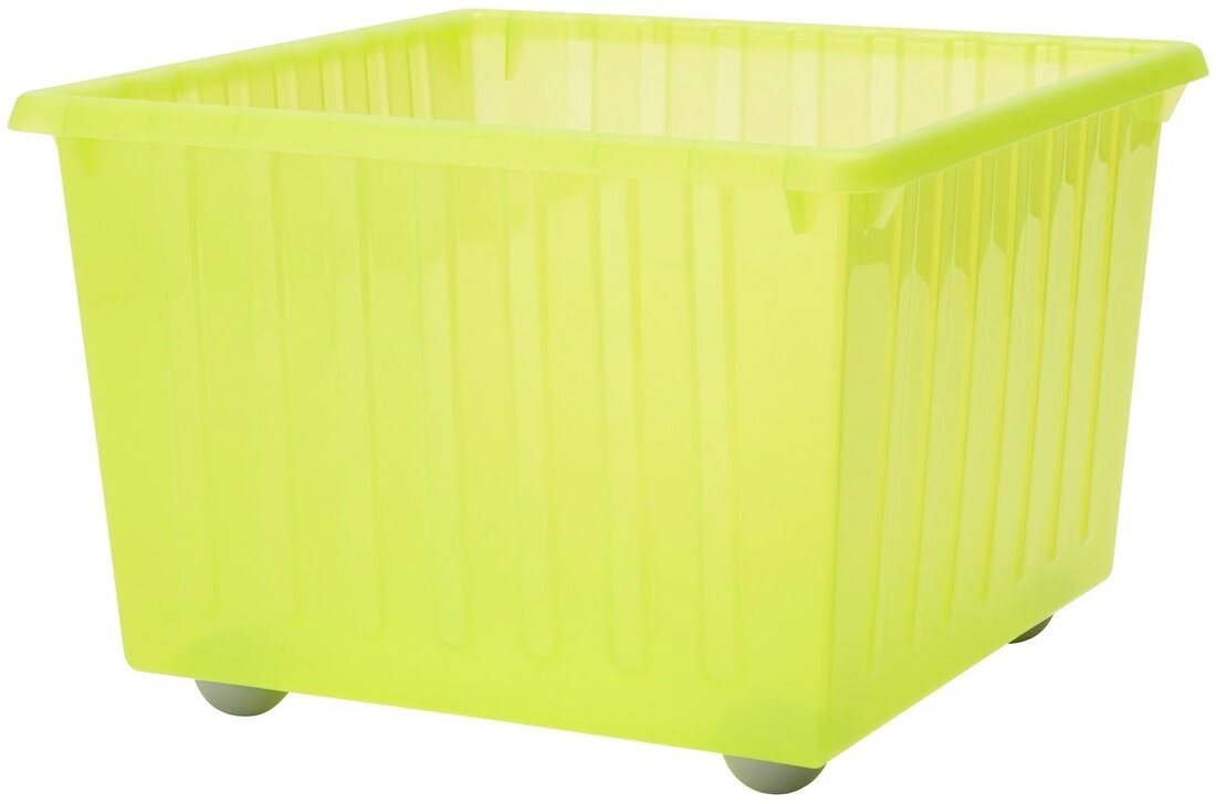 Контейнер икеа вессла, 39х39х28 см, пластик, светло-зеленый, 1 шт