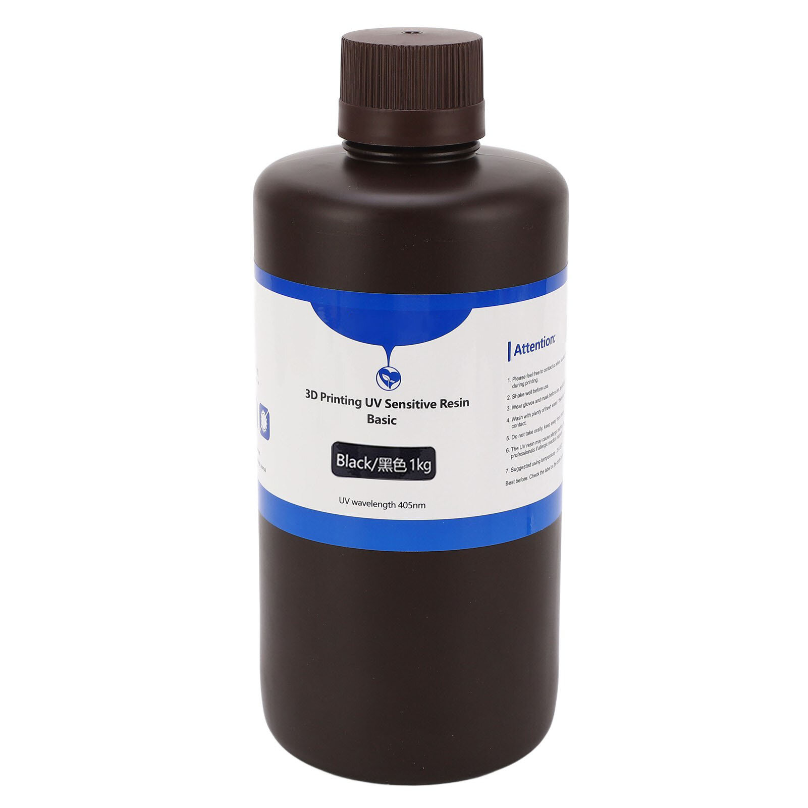 Смола для 3D-печати, черная, 2,2 фунта, 405 нм, быстрая полимеризация,