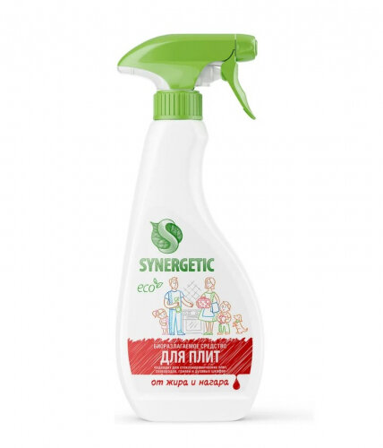 Чистящий спрей Synergetic для кухонных плит и поверхностей, 500 мл