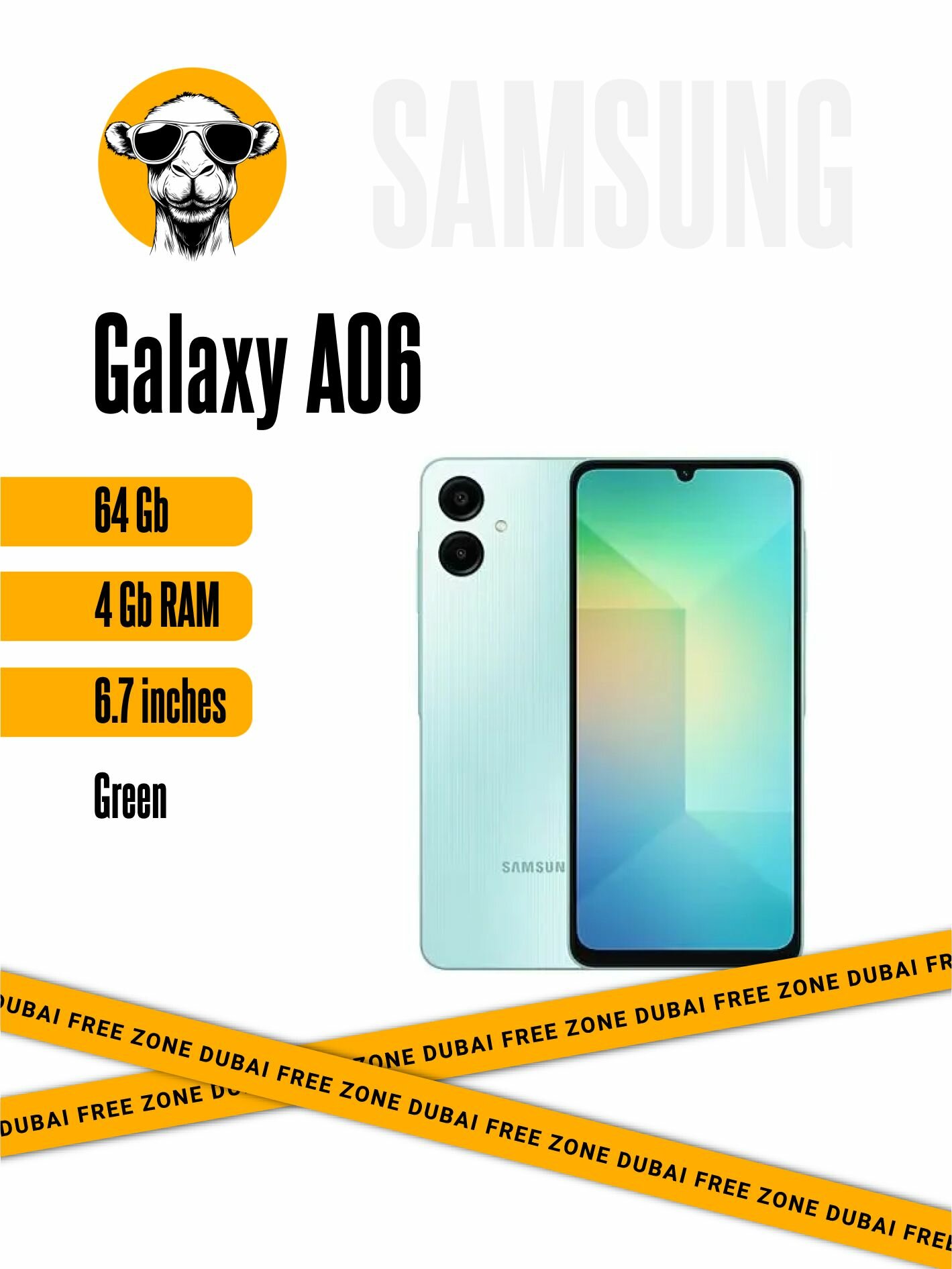 Смартфон Samsung Galaxy A06 4/64Gb Green/Зеленый