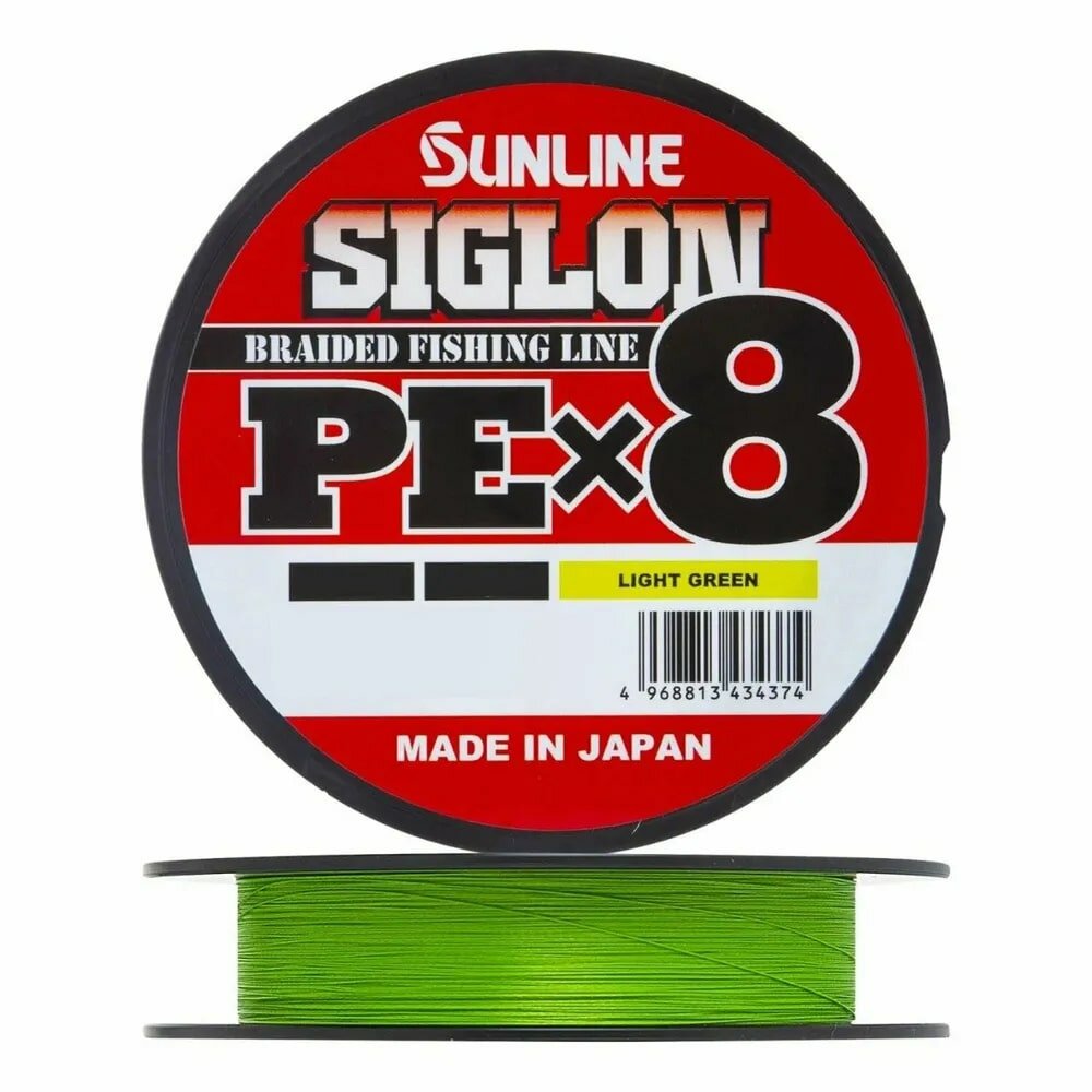 Шнур плетеный Sunline SIGLON PE×8 300M(Light Green) #3/50LB
