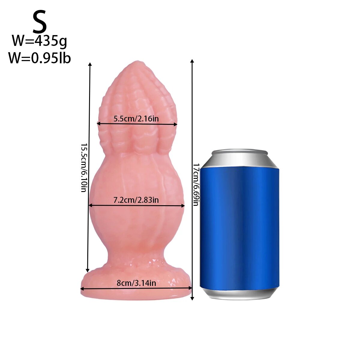 10 см огромная анальная пробка, анальная пробка, фаллоимитатор, большой 2 бусины, flesh-colored-S
