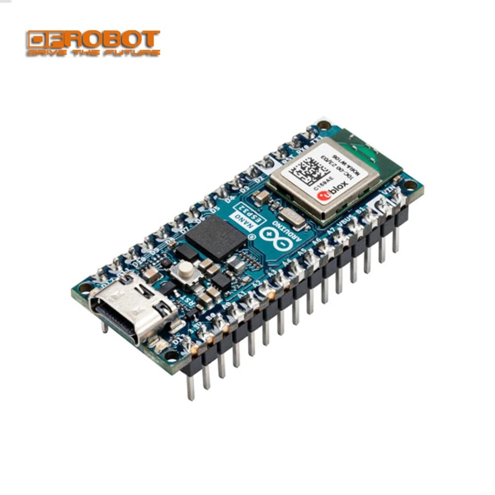 Оригинальная итальянская плата разработки Arduino Nano ESP32 S3 U-blox NORA-W106 с разъемами UART I2C SPI для проектов IoT и MicroPython