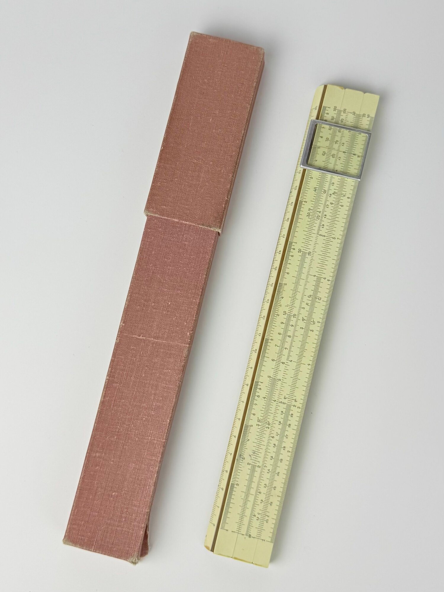 Линейка счетная логарифмическая СССР в футляре, 1959 год, Ленинград