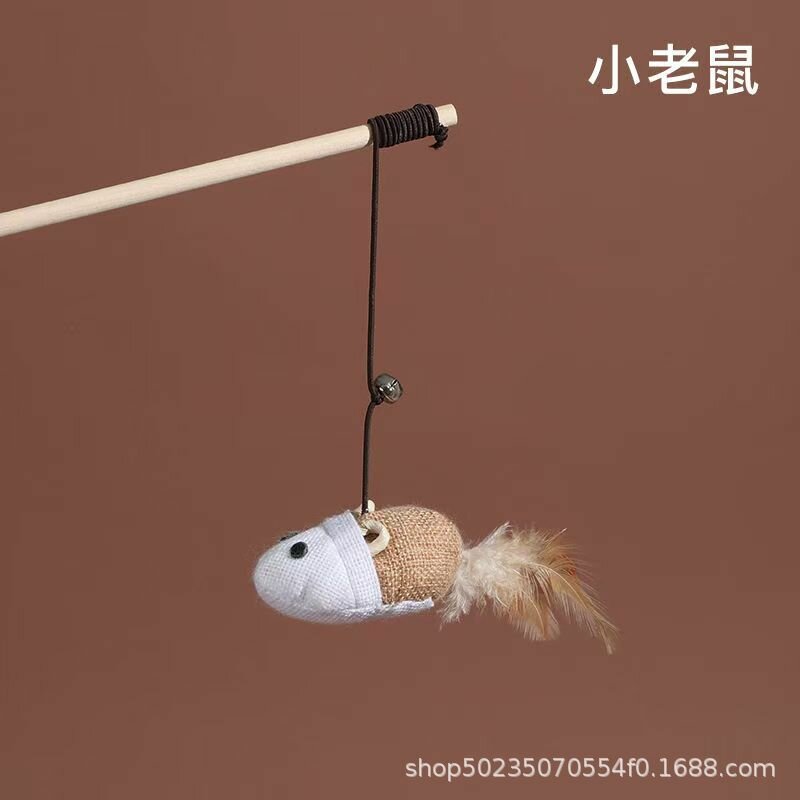 Древесные кошачьи палочки Оптовая продажа массивной древесины с удлинением фея палка бревенчатые палочки игрушка