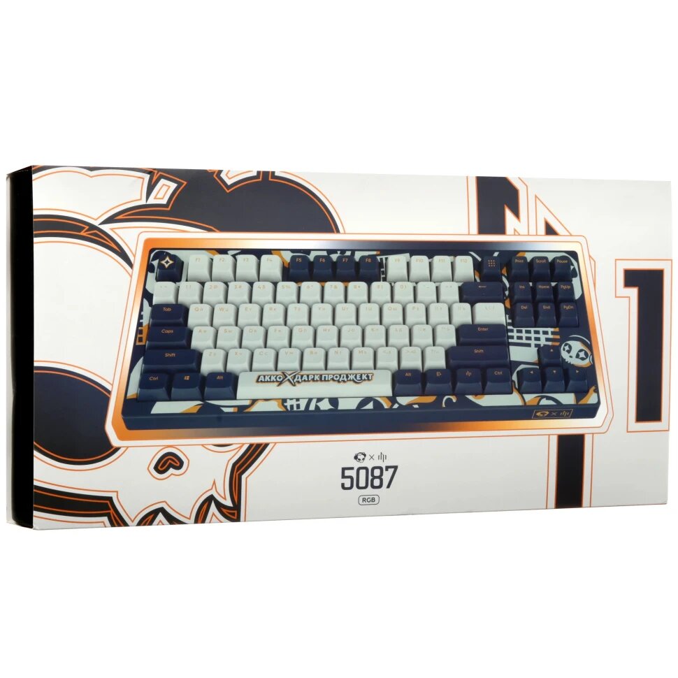Клавиатура проводная Дарк Проджект x AKKO 5087S Blue, механическая