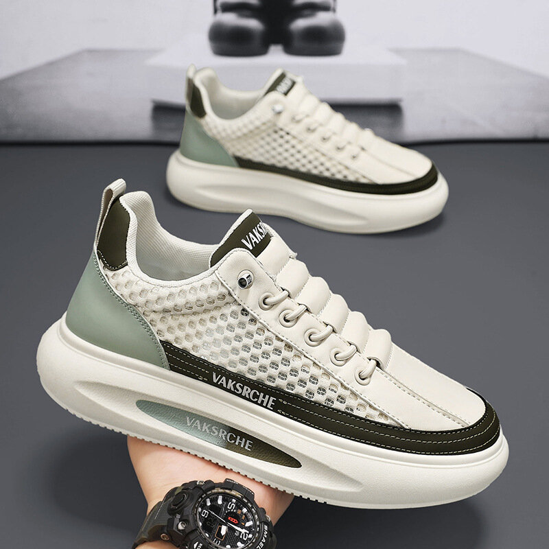 LUO Кеды Мужчины Весна Дыхающие Легкие Антискользящие/Green