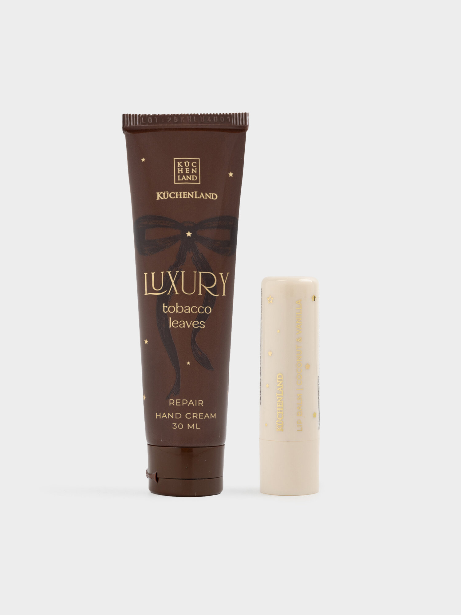 Набор косметический, 2 пр, крем для рук/бальзам для губ, Tobacco leaves, Luxury