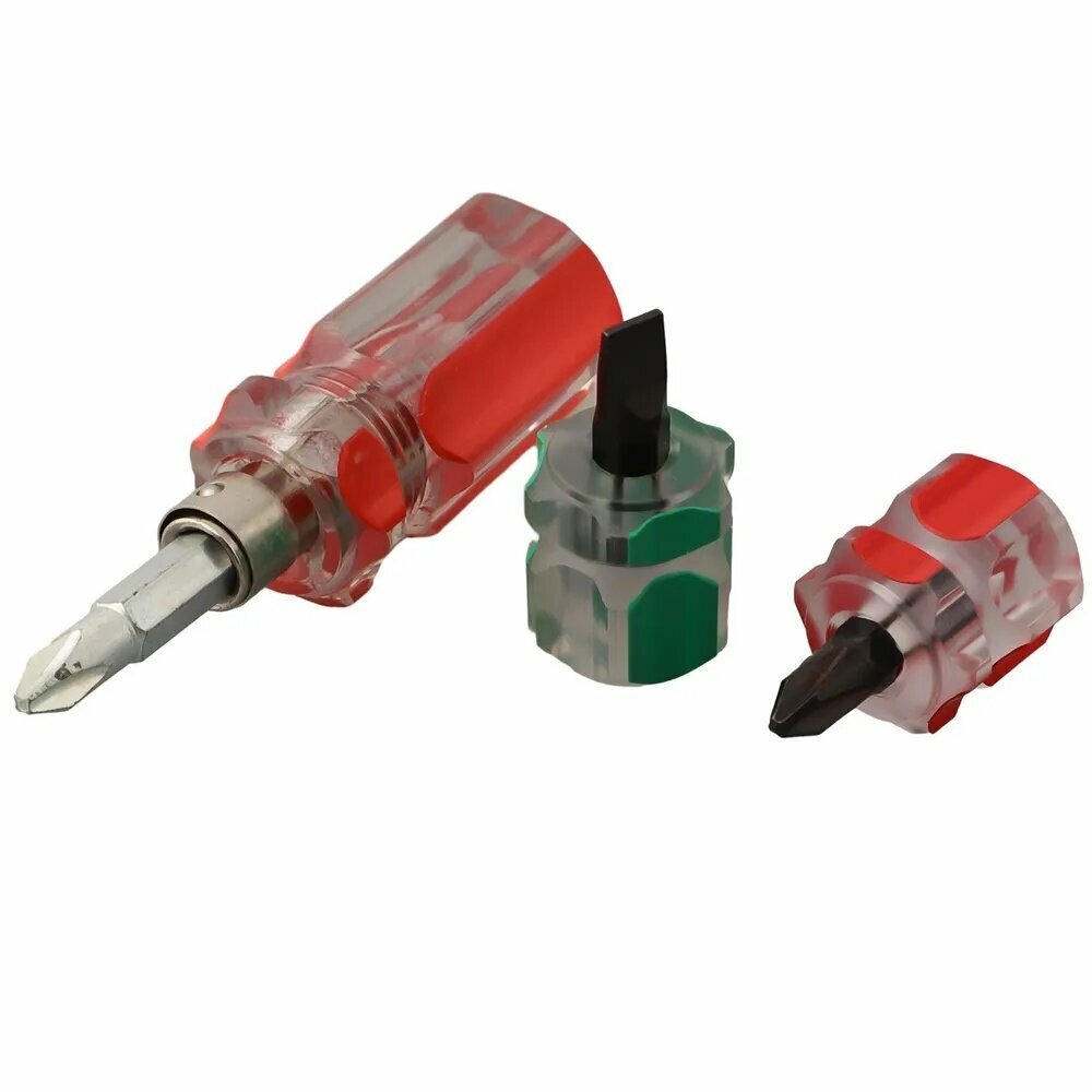 OZ-JEWU 3шт Короткая Отвертка с плоской головкой/Крестовиной/Сменная Отвертка 2 в 1