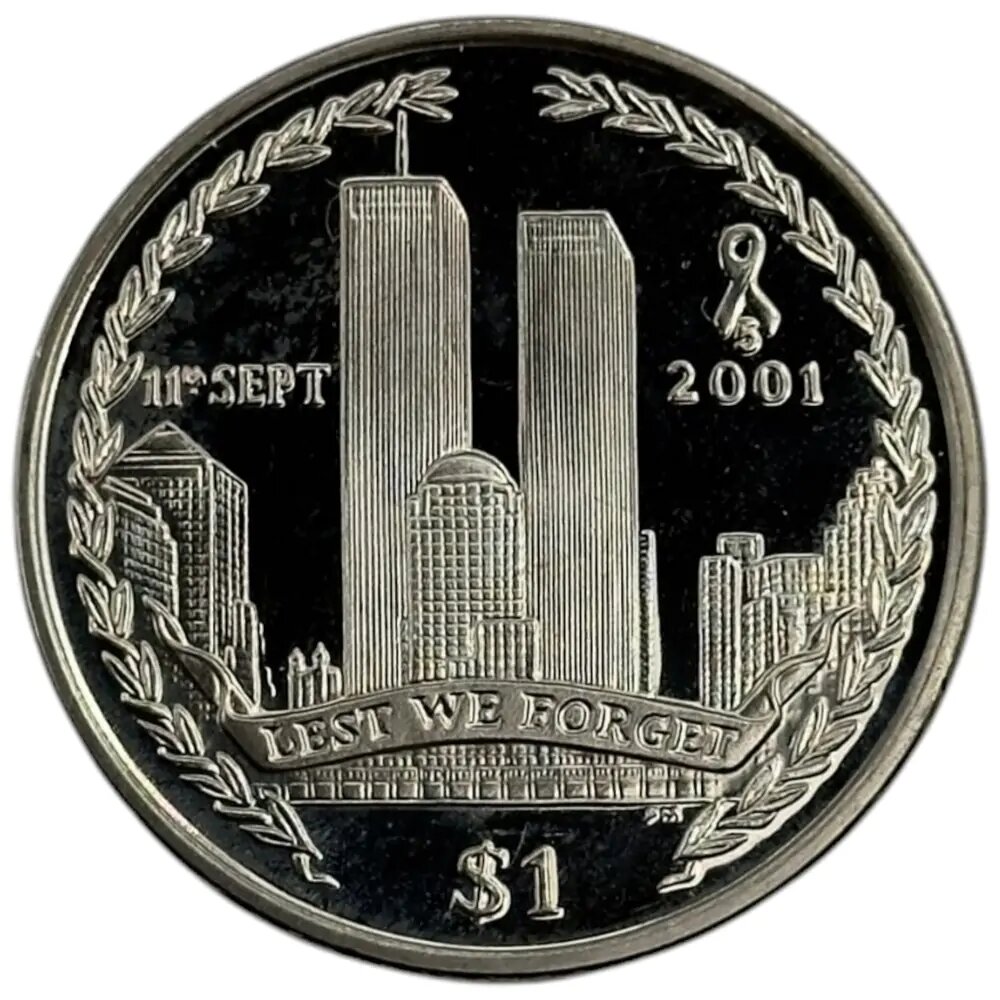 Британские Виргинские острова 1 доллар 2006 г. (5 лет теракту во Всемирном Торговом Центре)
