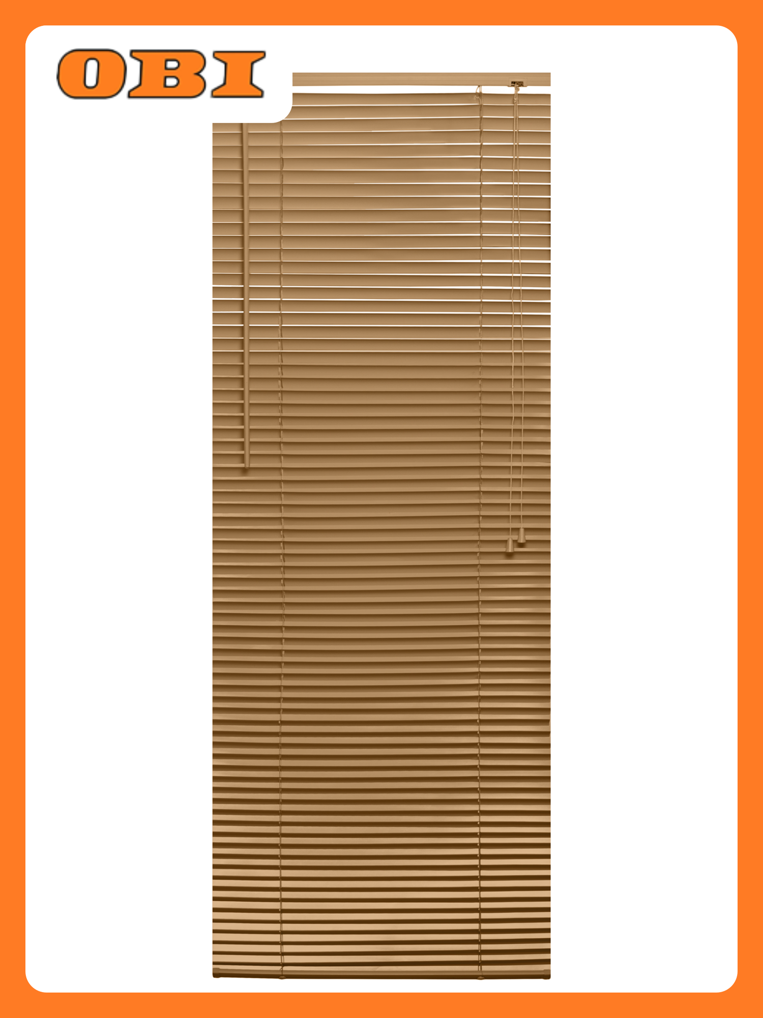 Жалюзи Эскар, горизонтальные, кассетные, бежевые, пластик, 60x160 см