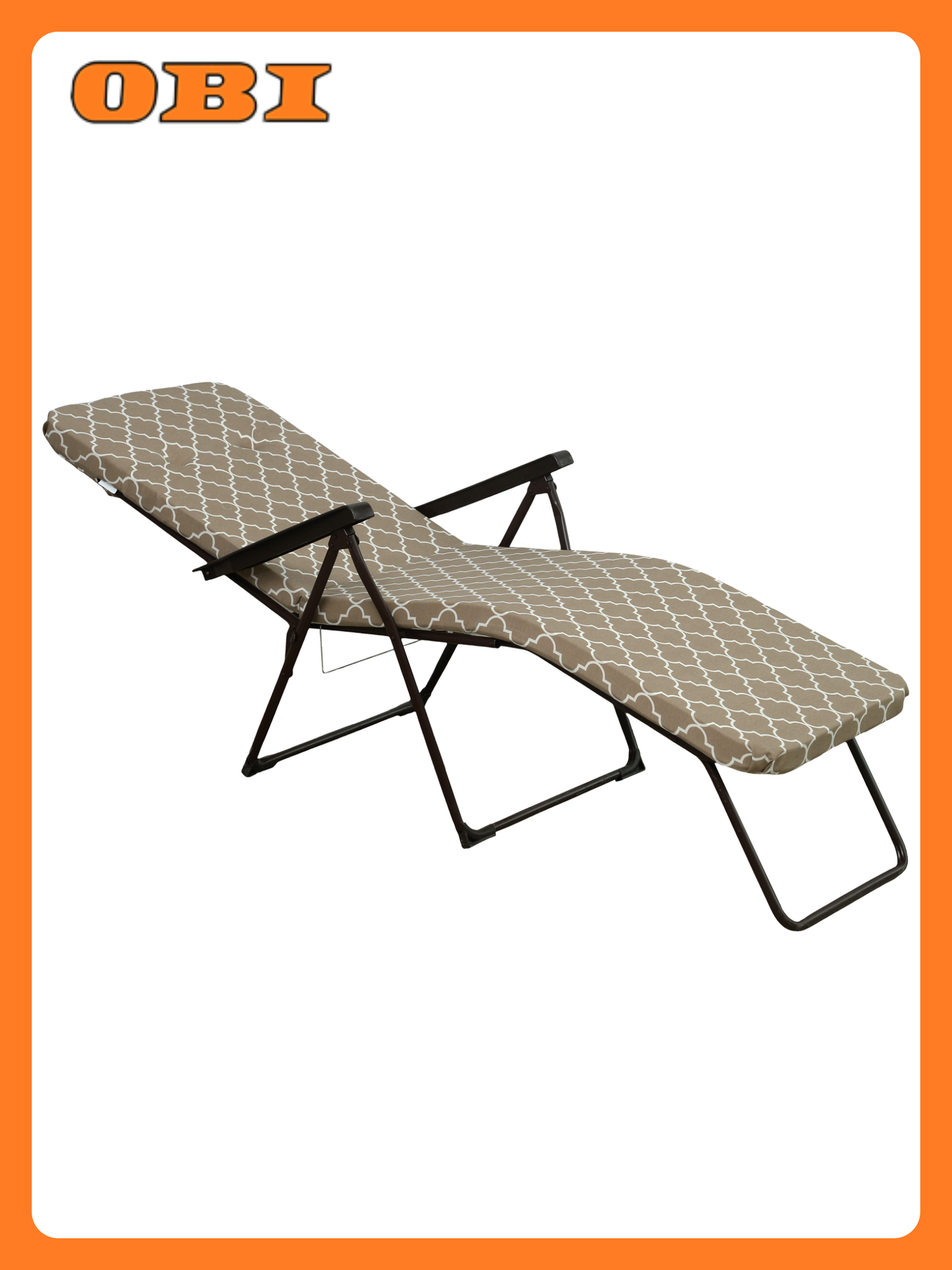 Кресло-шезлонг Olsa "Альберто-2", складное, с матрасом, бежевое