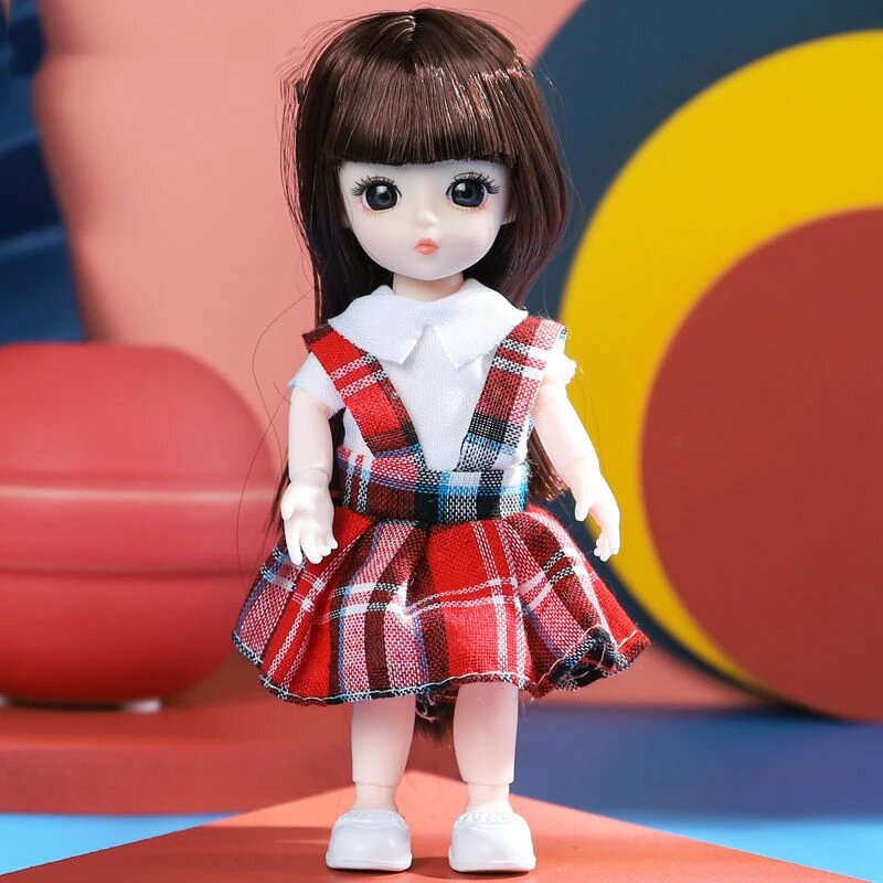 Мини-кукла ziluo 13 шарнирная резиновая для детей от 12 лет Красный, 1PC-BJD Doll G