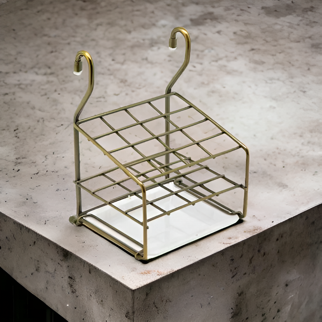 Держатель-сетка для столовых приборов на рейлинг, нержавеющая сталь