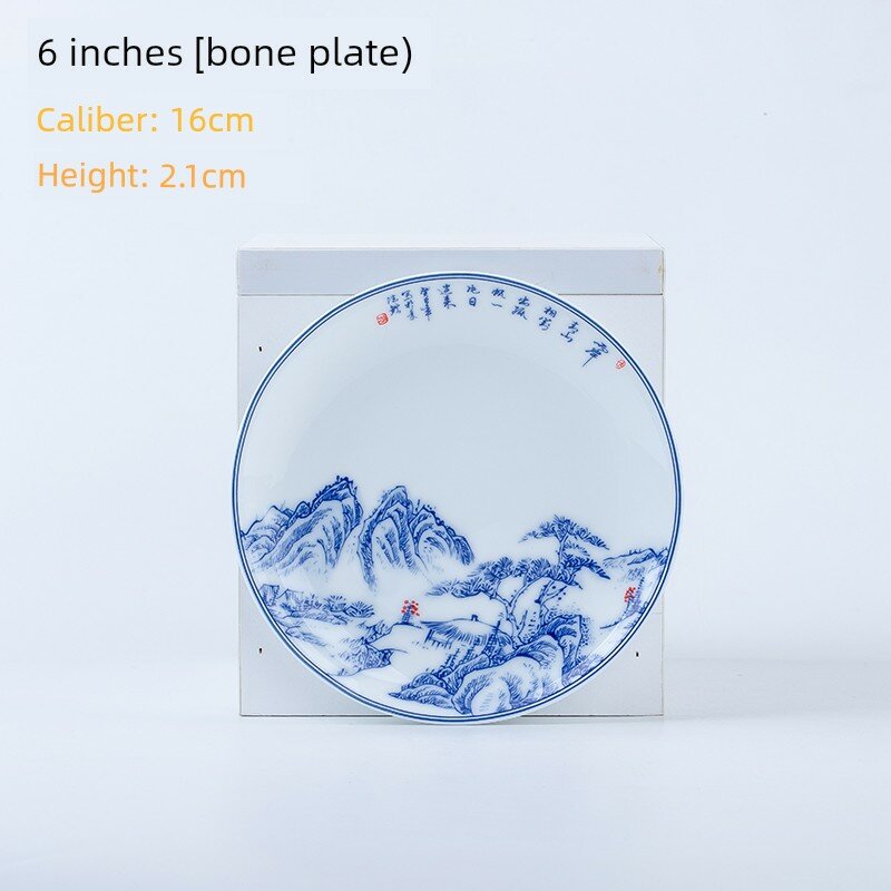 Цзиндэчжэнь, сине-белая фарфоровая миска, утолщенная миска для риса, бытовая посуда в китайском стиле,