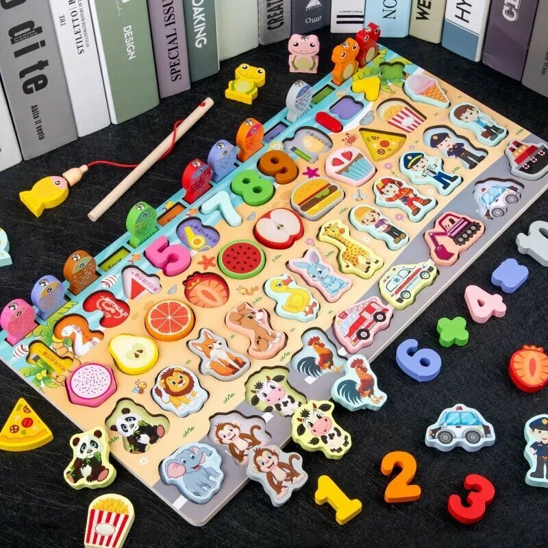 Логарифмическая многофункциональная доска для деревянных игрушек