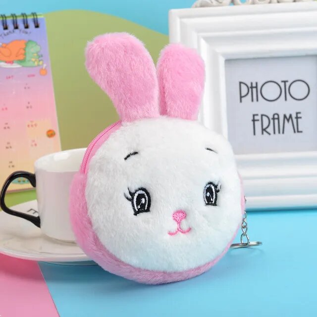 Милый плюшевый кошелек в виде панды, кошелек на молнии, USB-гарнитура, мини-сумочка, брелок, подарок на день рождения для ребенка.