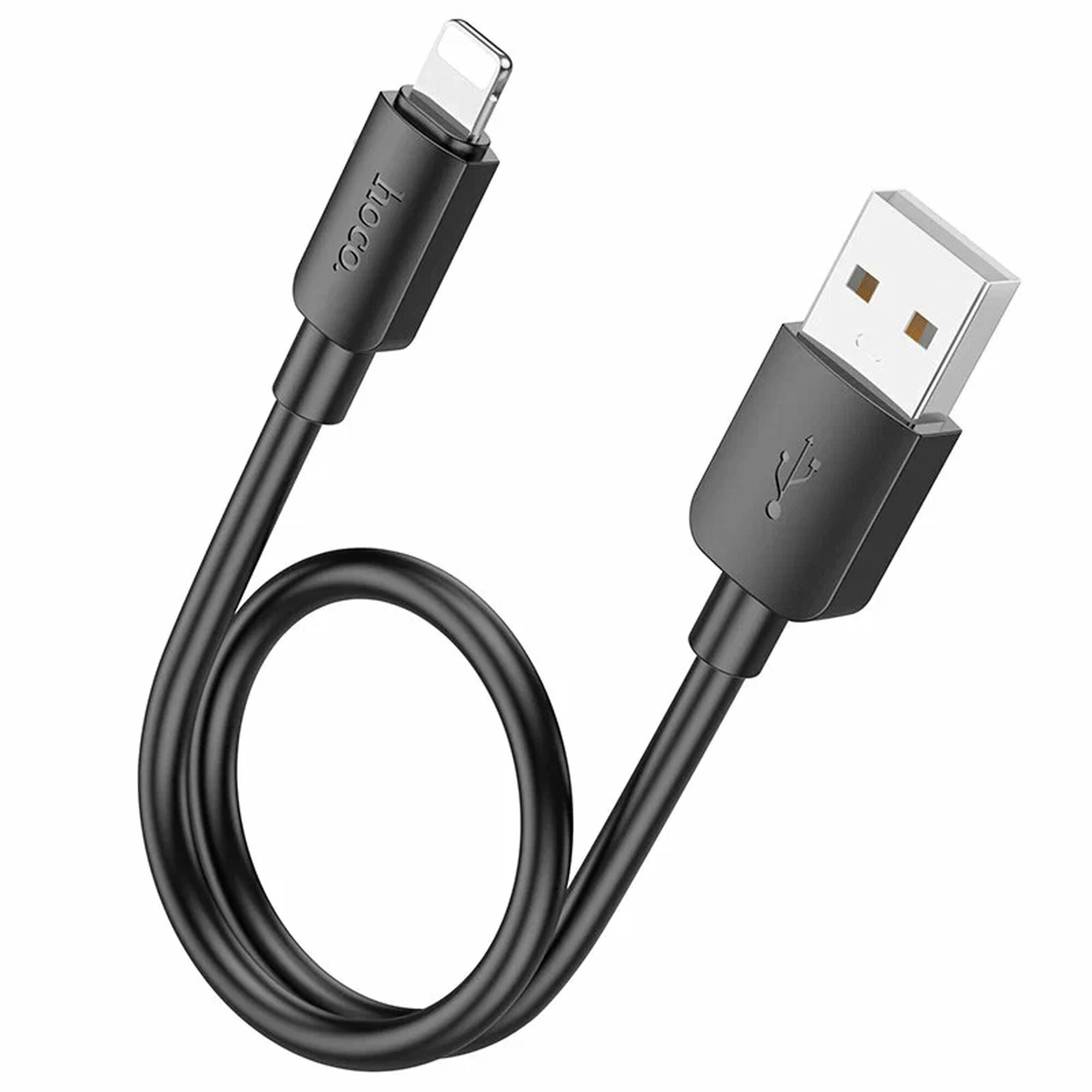 Кабель USB HOCO X96, USB 2.0 - Lightning, длина 0.25 м, цвет черный