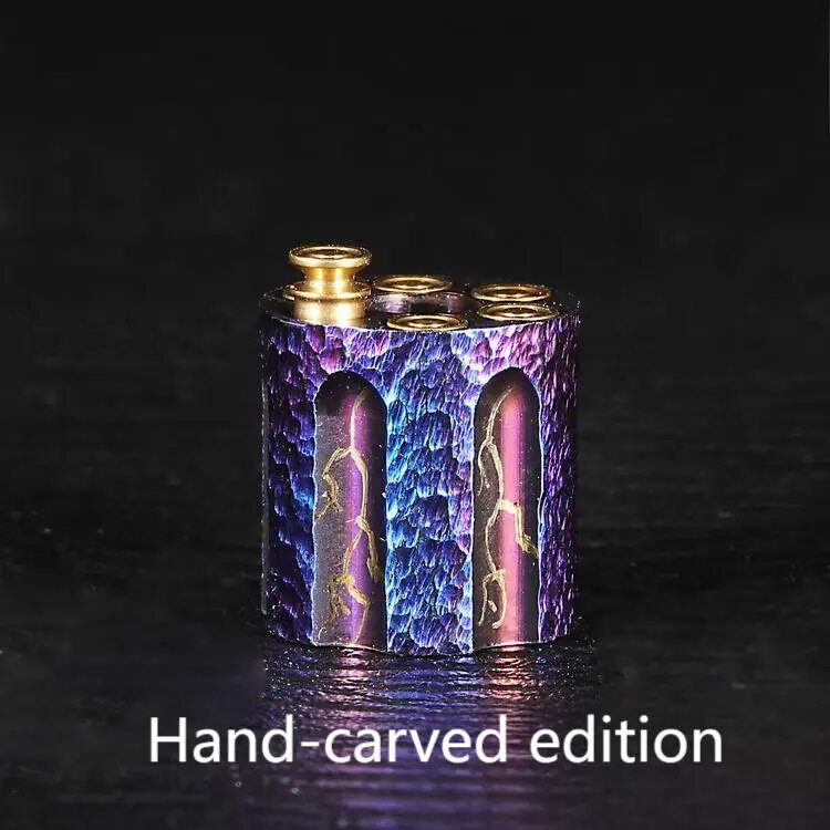 EDC Нож из титанового сплава Фиолетовый, A