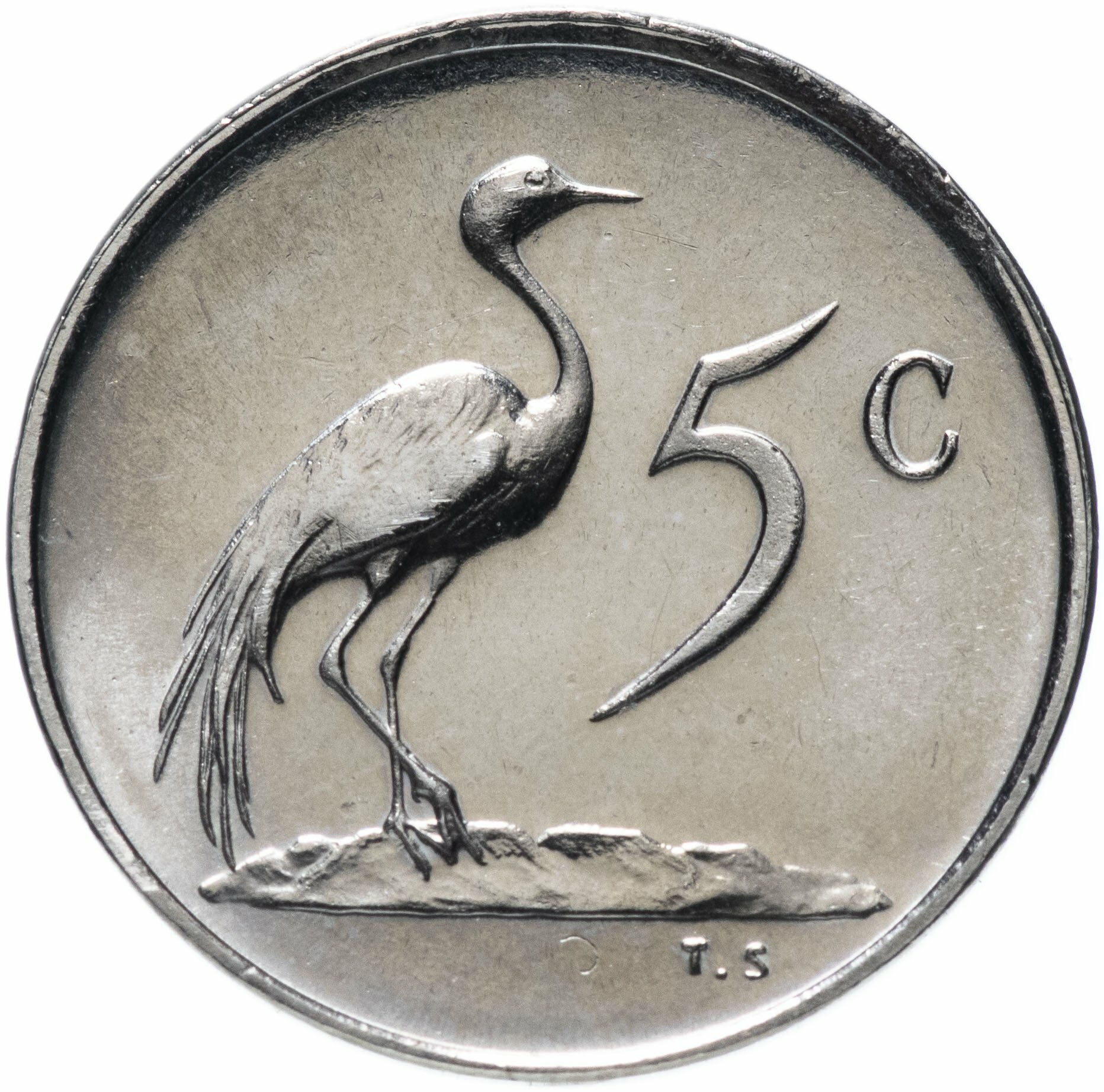 ЮАР 5 центов cents 1984, Никель, в сохранности UNC
