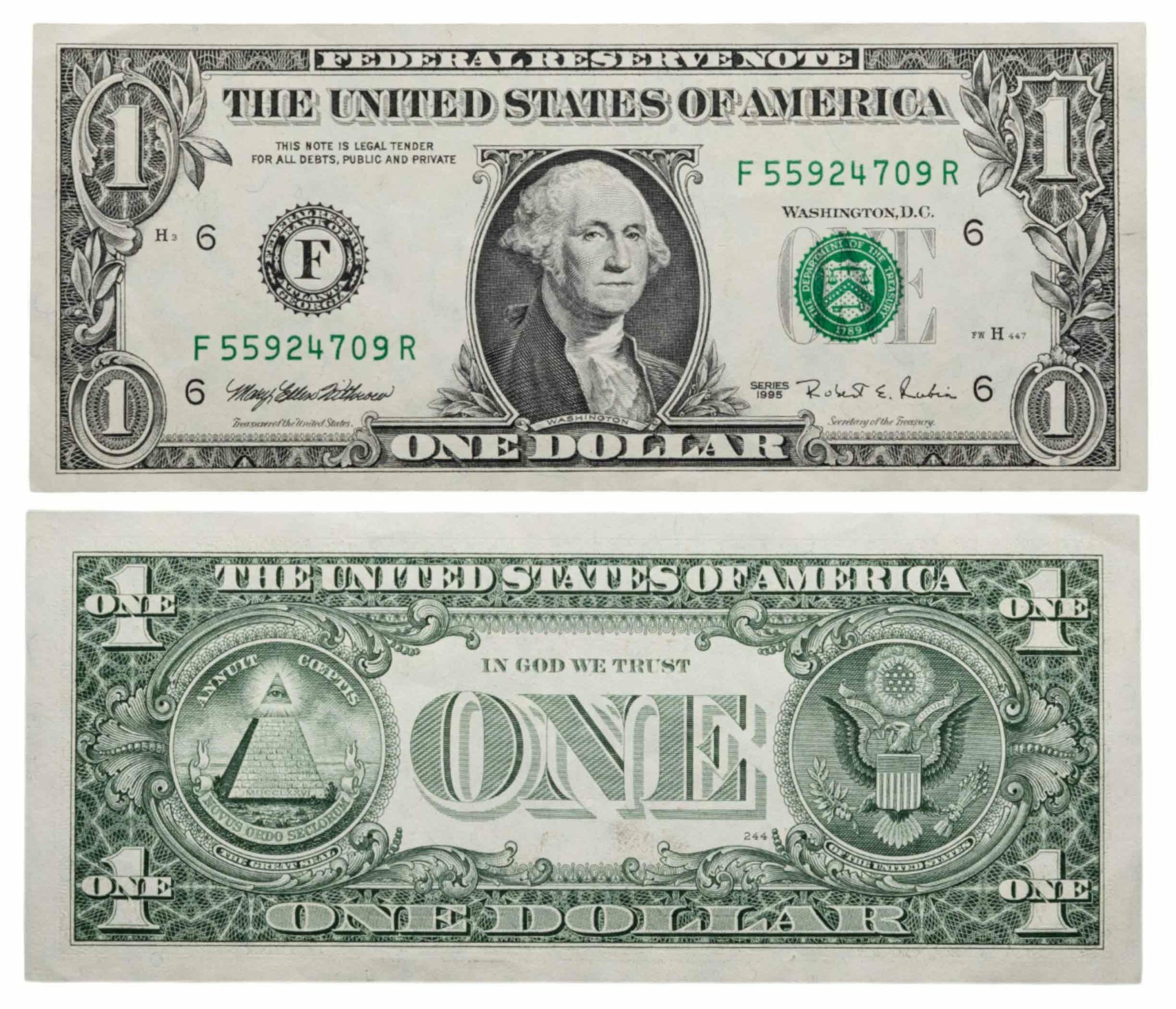 США 1 доллар 1995 Pick 496a F-Атланта