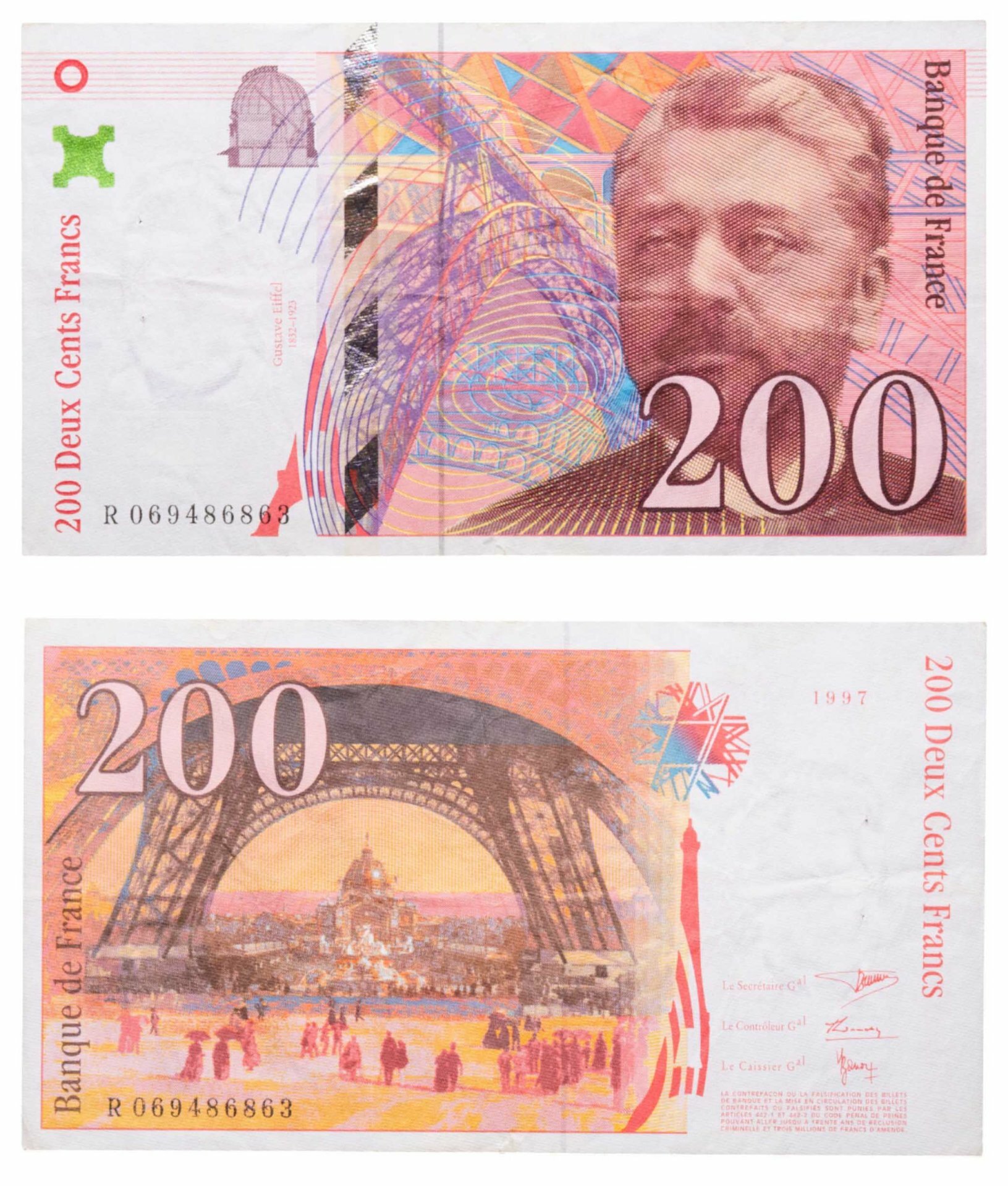 Франция 200 франков 1997 Gustave Eiffel, Гюстав Эйфель Pick 159
