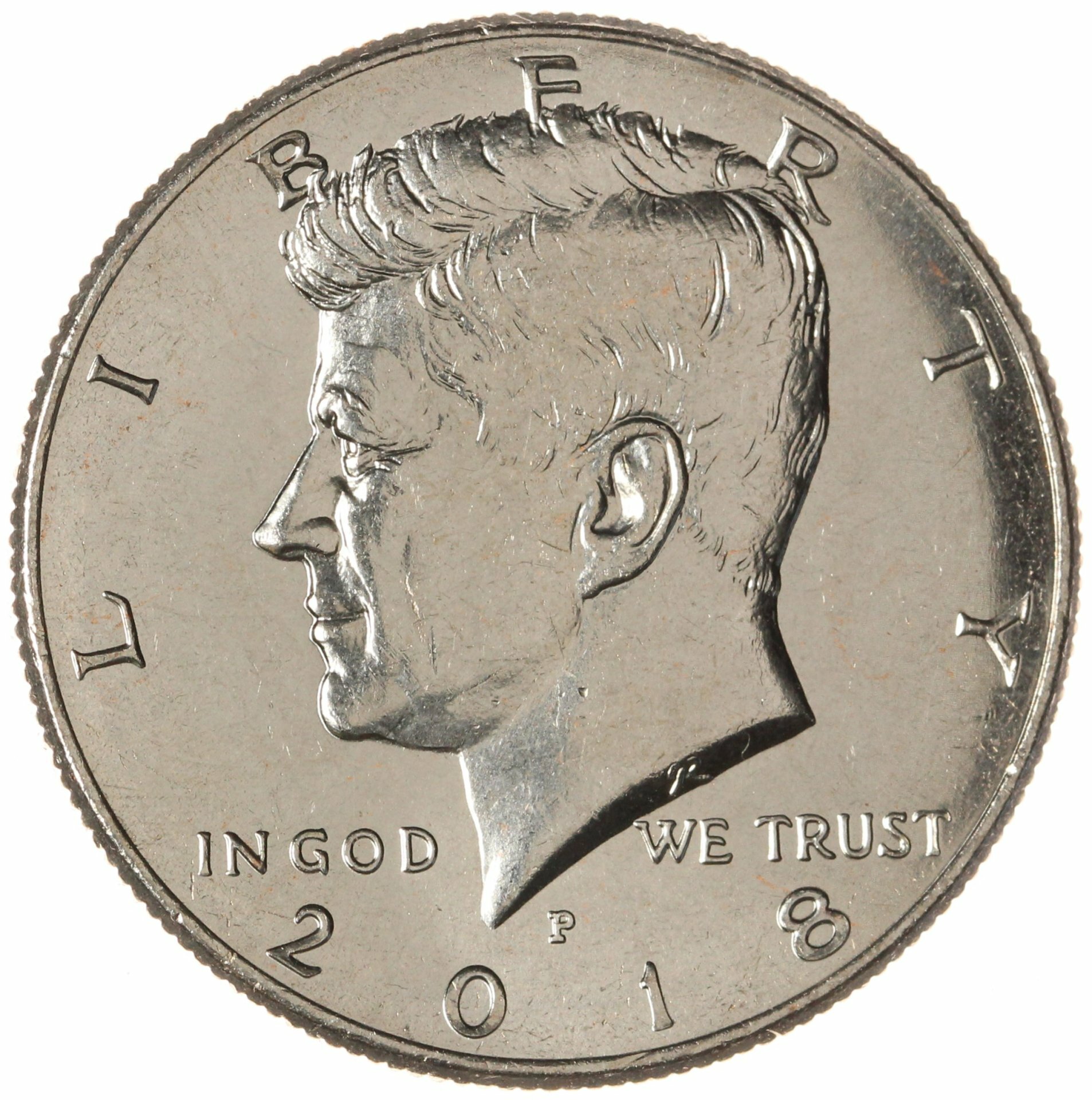 США 50 центов 1/2 доллара, half dollar 2018 P Kennedy Half Dollar Кеннеди знак монетного двора: "P" - Филадельфия, Медь, в сохранности UNC