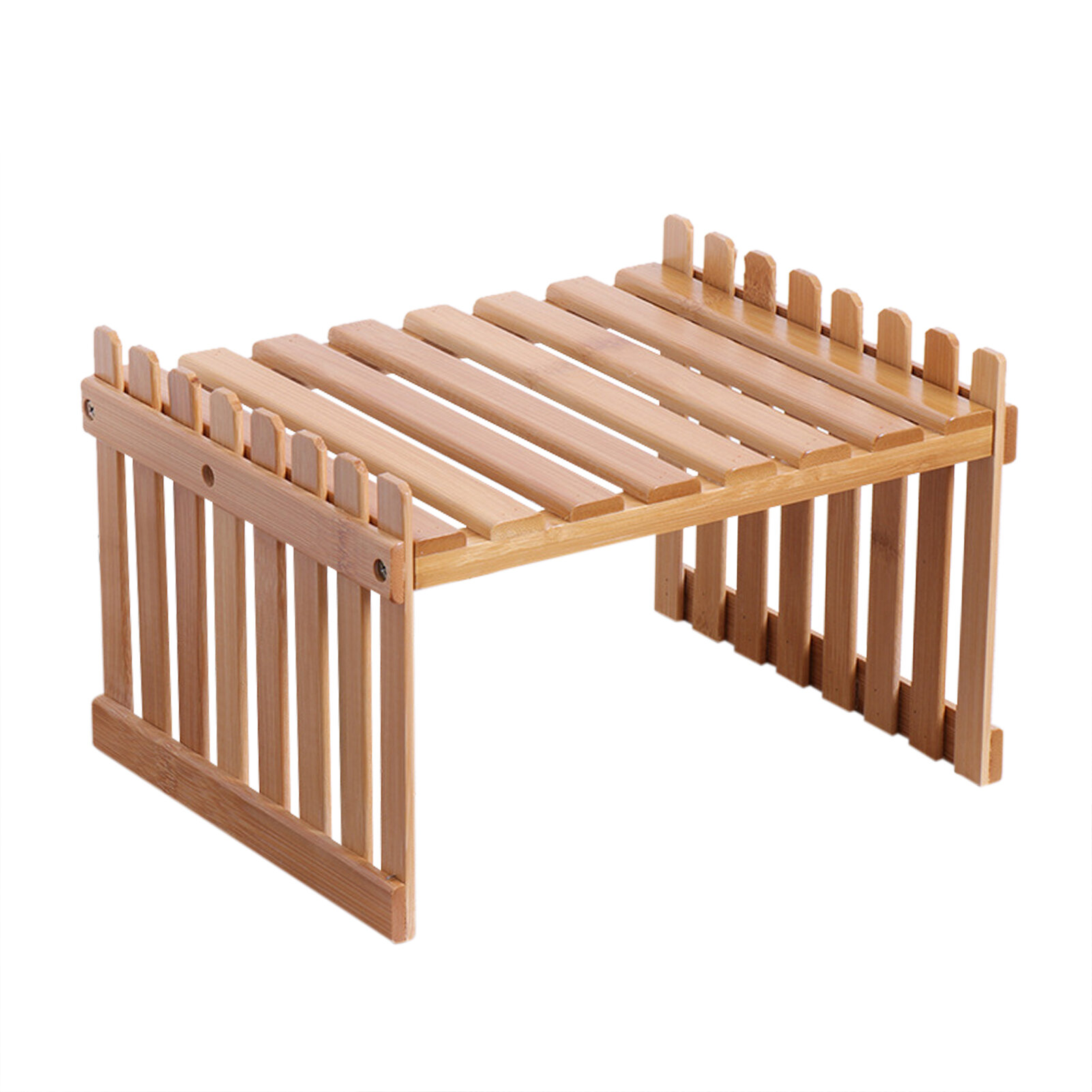 Настольная полка для растений из бамбука Подставка для цветочных горшков из бамбука Балконная стойка для цветов Органайзер для шкафа Многофункциональная DIY настольная стойка для хранения Для гостиной, спальни, детской комнаты