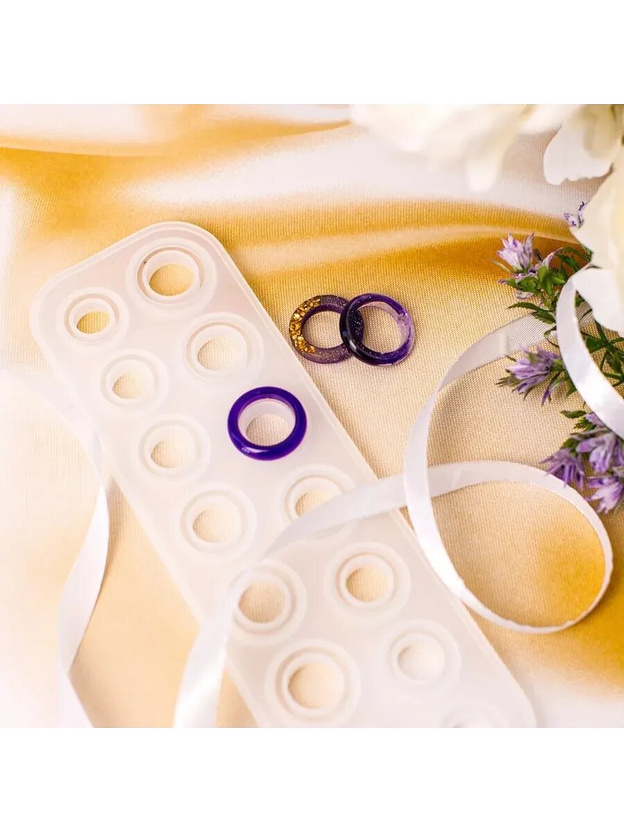 Гибкая силиконовая форма для изготовления колец