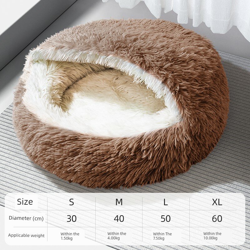 Кошачье гнездо, стеганое гнездо, утолщенное котенка, зимнее теплое гнездо для кошек, кровать для сна, зимний коврик для