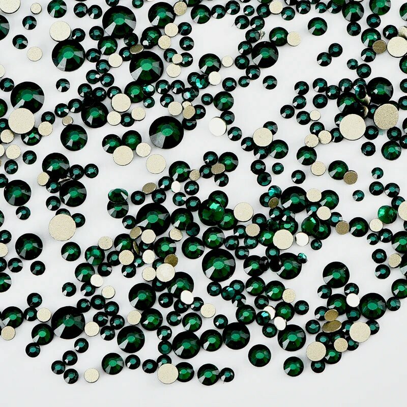Стразы Bobohoo золотые стеклянные SS4-SS30 Зеленый, SS12-1440pcs, Emerald