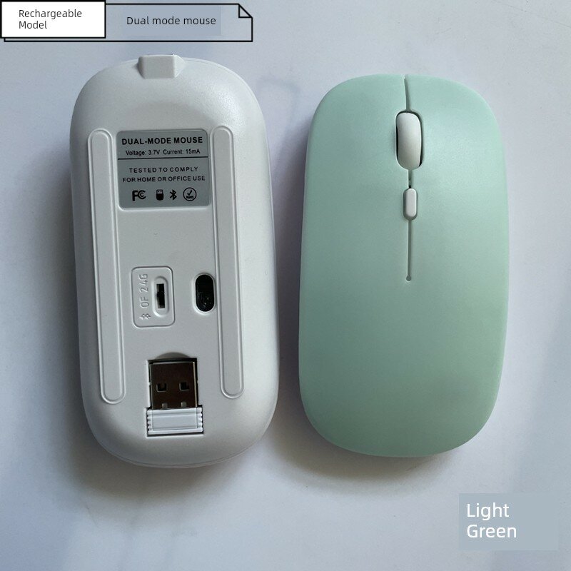 Беспроводная зарядка, бесшумная мышь, Bluetooth-мышь, одинарный/двойной режим, универсальная мышь для дома, офиса, игр,