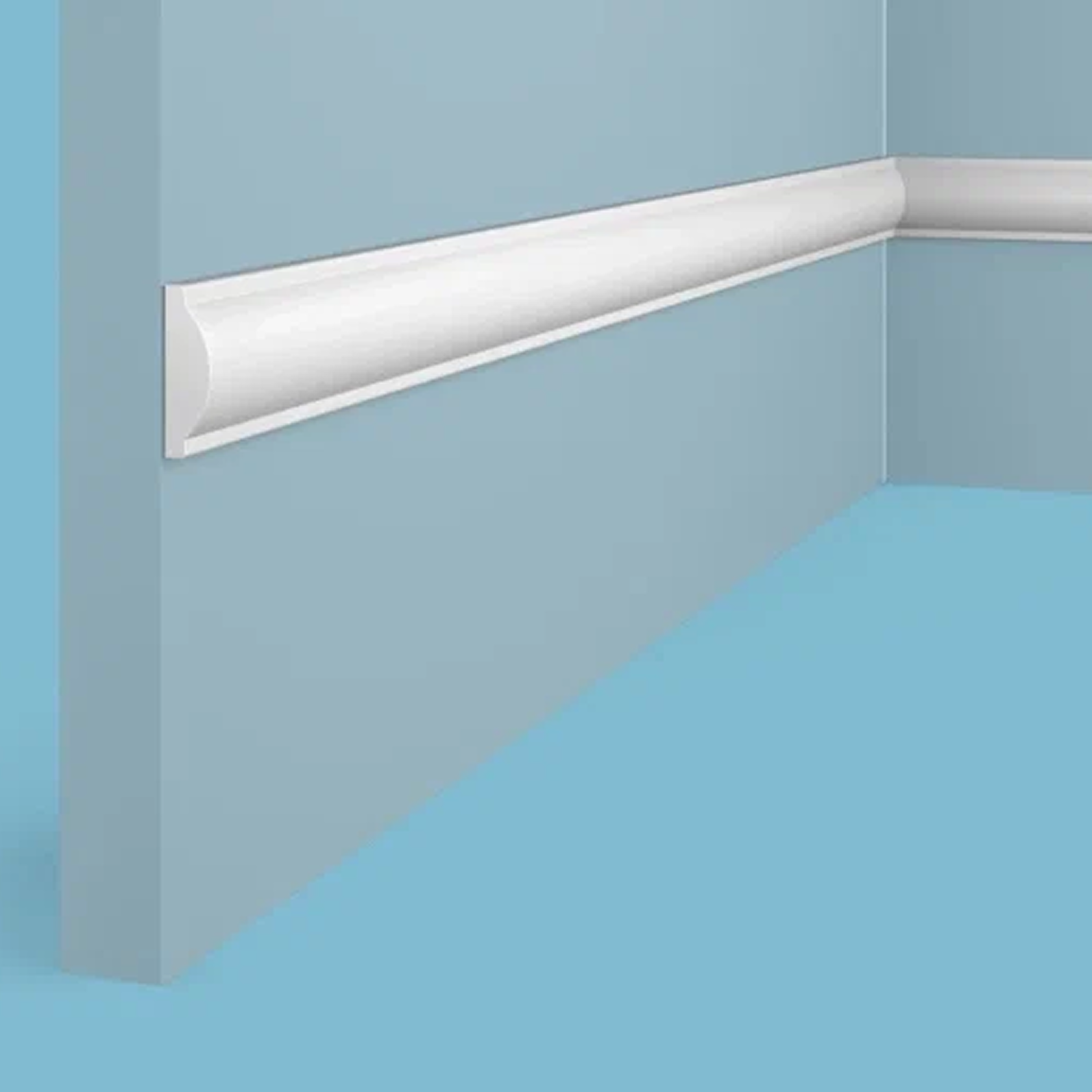 Молдинг EVRO PLINT VR417, полистирол, белый, под покраску, 30x9x175 см