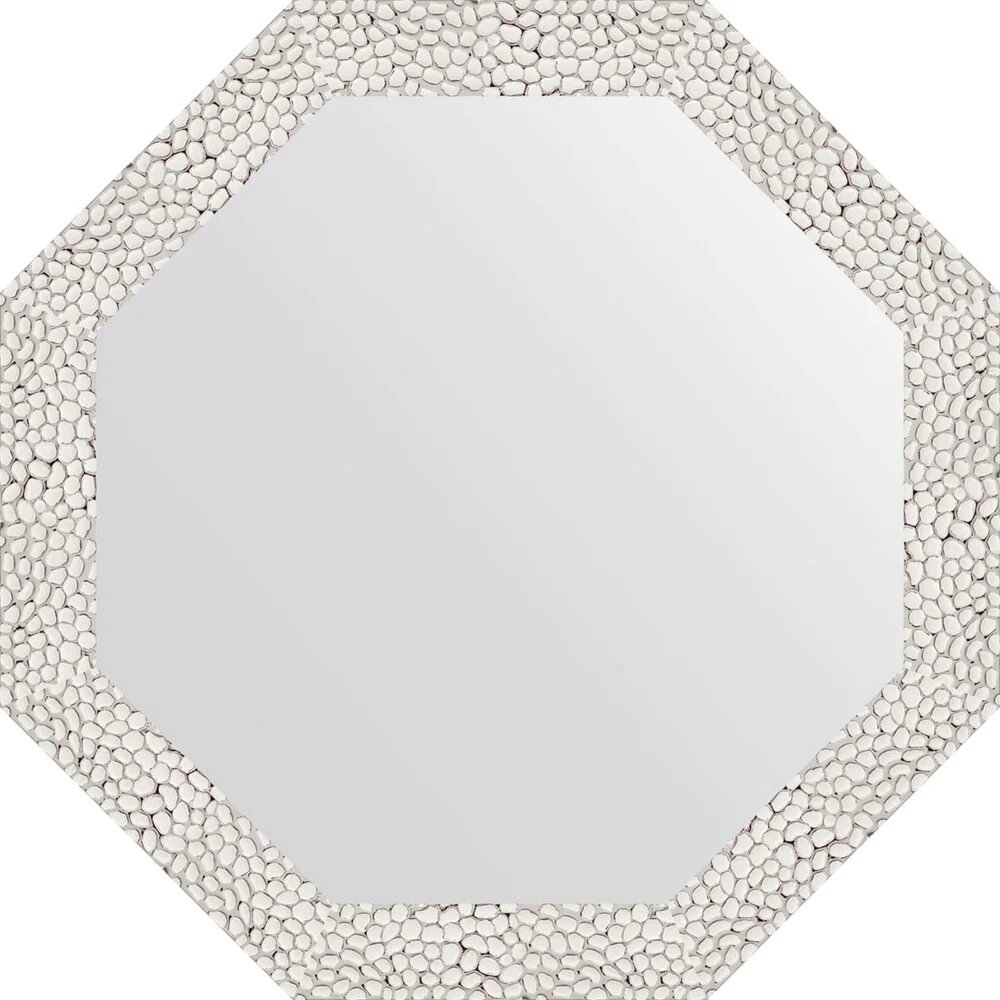Зеркало в багетной раме EVOFORM чеканка белая 46 мм, 48.2x48.2 см BY 3676