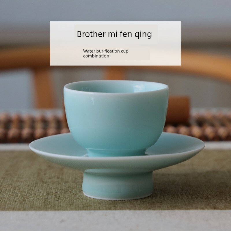 Керамическая ваза для буддийского алтаря Juniper Celadon, розовато-зеленый цвет, ручная работа