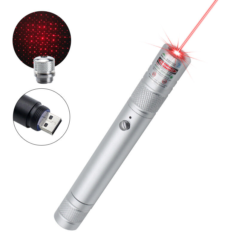 Мощный USB-зарядный лазерный фонарик лазерный фонарик дальнего света зеленого света для продажи песочницы Красный свет