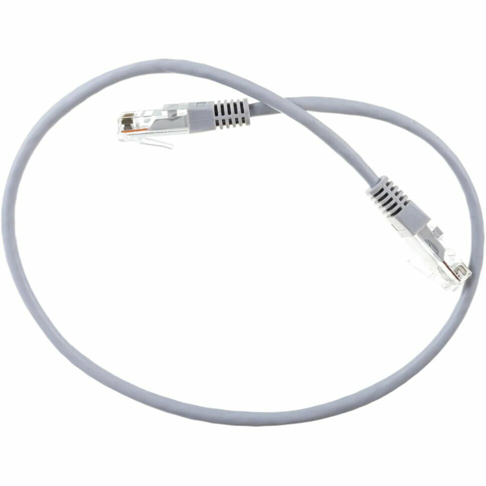 Патч-корд TWT TWT-45-45-0.5-GY UTP кат.5e, 0.5 м, серый, 2125716